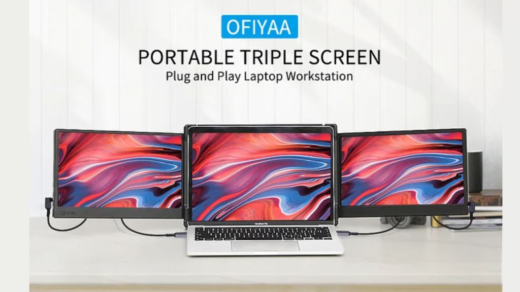 Portable Tri-Screen 13.3 Inches for Laptop, Ofiyaa P2 Pro - A1Gizmo